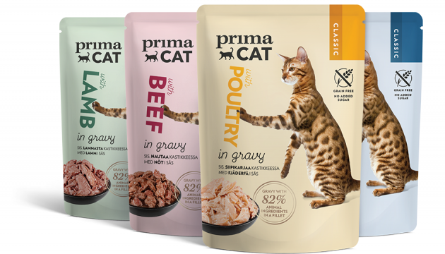 PrimaCat vehnätön ja viljaton kissanruoka - aina runsaasti lihaa | PrimaCat